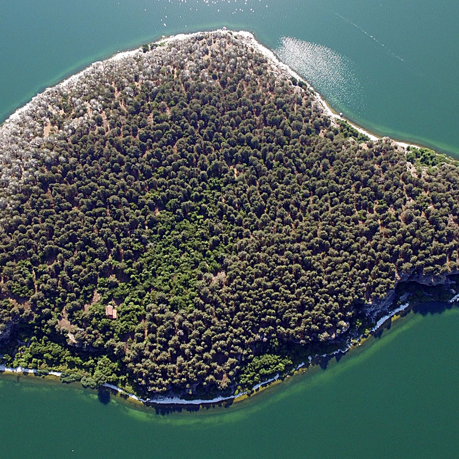 Golem Grad - Seeinsel in der Gemeinde Resen, Nordmazedonien